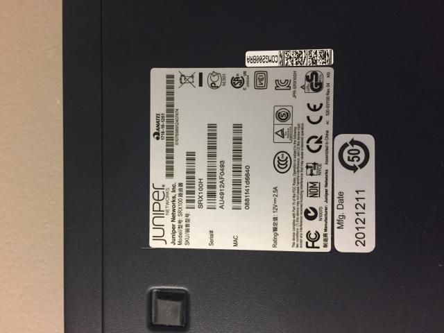 Juniper SRX100 8 Port Gateway Firewall – ThatThingYouLove