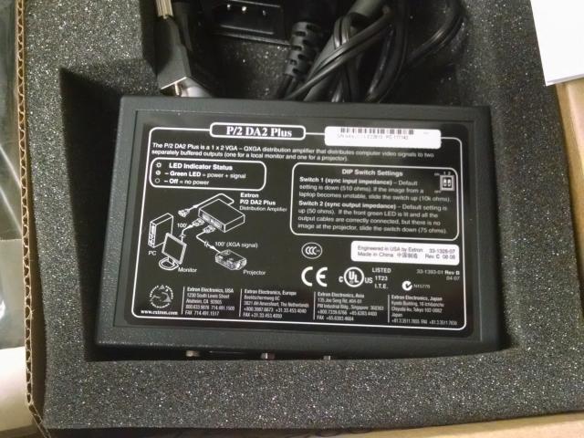 Extron P/2 DA2 Plus Distribution Amplifier New VGA Splitter QXGA ...