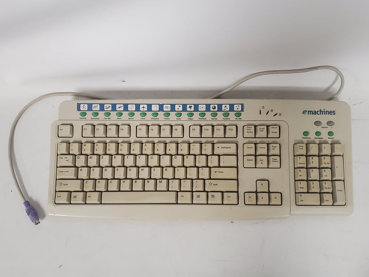 Vintage eMachines eKB-5190 PS/2 Computer Keyboard – ThatThingYouLove