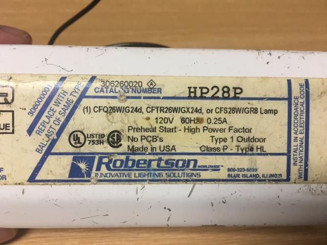 Robertson HP28P Ballast Type 1 Outdoor – ThatThingYouLove