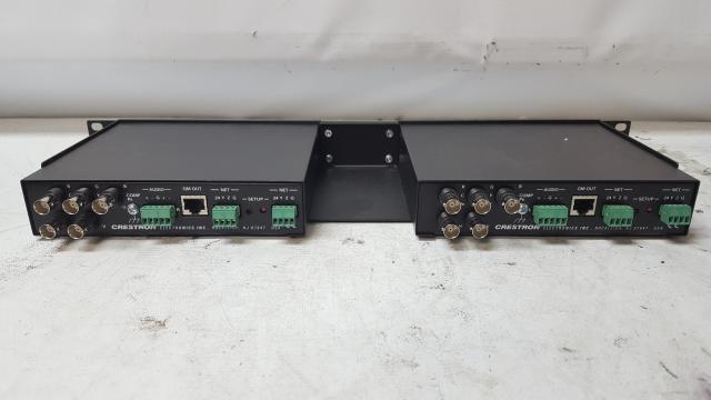 Dual Mounted Crestron QM-TX Quick Media Transmitter on ST-RMK Rack ...