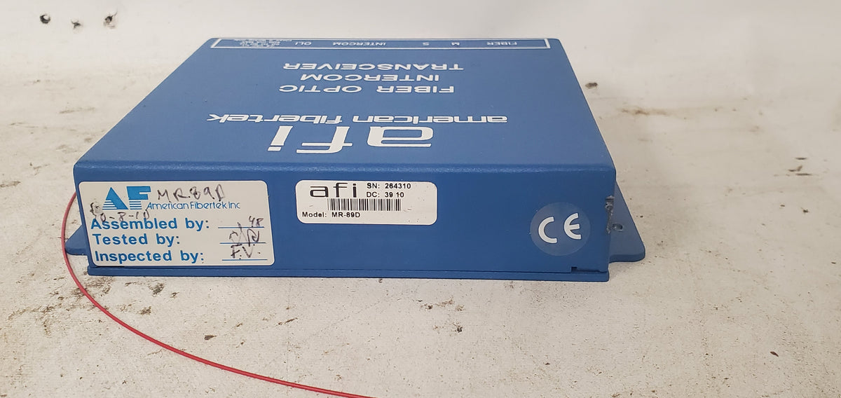 American Fibertek AFI MR-89D Fiber Optic Intercom Transceiver ...