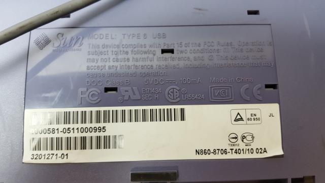 Vintage Sun Microsystems Type 6 USB Clicky Keyboard Gray – ThatThingYouLove