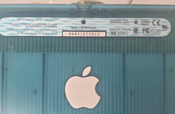Vintage Apple M2452 USB Computer Keyboard 1998 Aqua – ThatThingYouLove