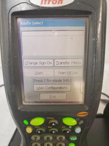 Itronix Itron FC200 IX100X Handheld Data Barcode Scanner Lock Issue ...