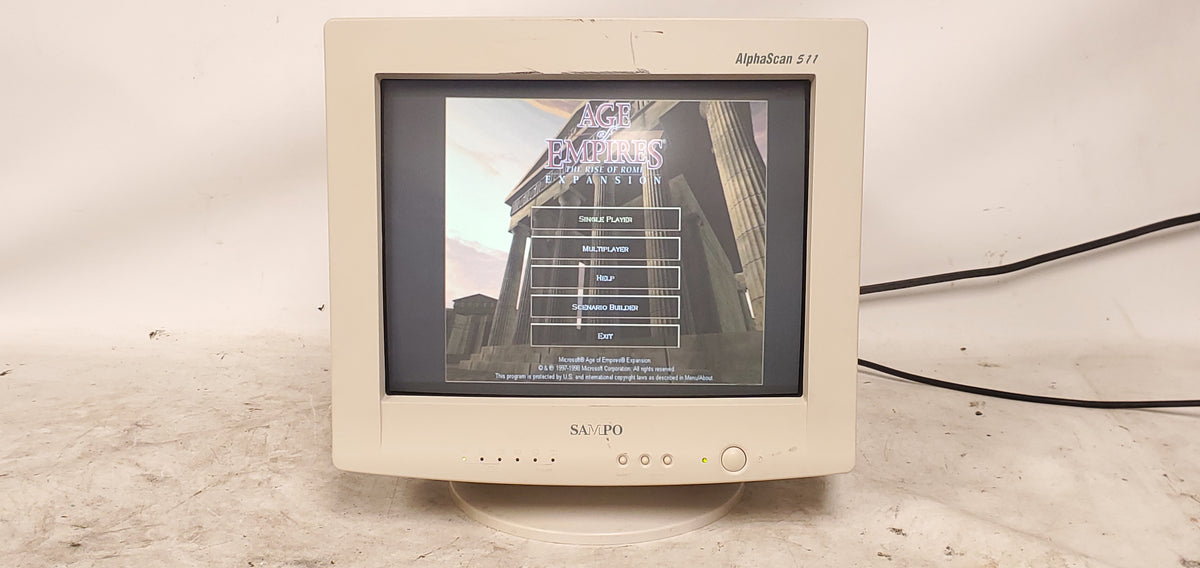 Vintage Gaming Sampo AlphaScan 511 14" CRT VGA Computer Monitor 1997 ...