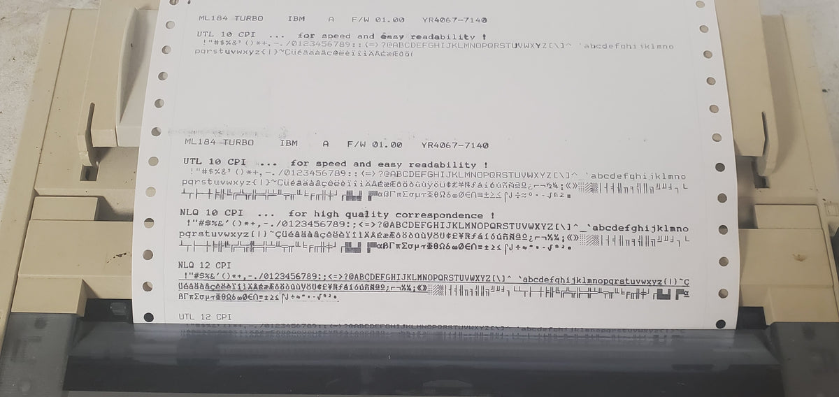 Vintage Okidata Microline 184 Turbo GE5256K Dot Matrix Printer Hinge I ...