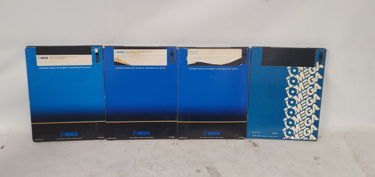 Lot of 4 Vintage Iomega Bernoulli Box Cartridge Flexible Disk 1984 ...